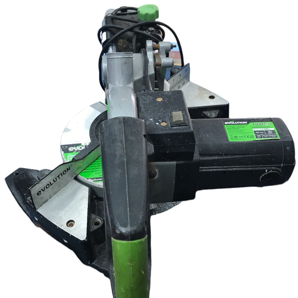 Pre-owned Evolution Fury 3-XL 255mm Multipurpose TCT Sliding Mitre Saw ...